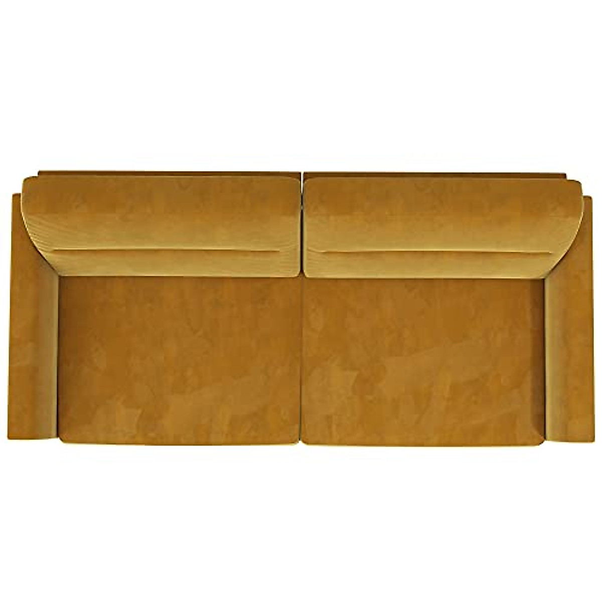 Novogratz Concord Sofa, Small Space Living Room 3 Seater, Pocket Coil Cushions, Mustard Yellow Velvet