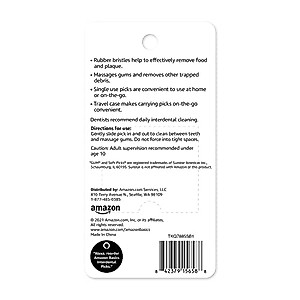 Amazon Basics Interdental Picks, 100 Count, 1 Pack