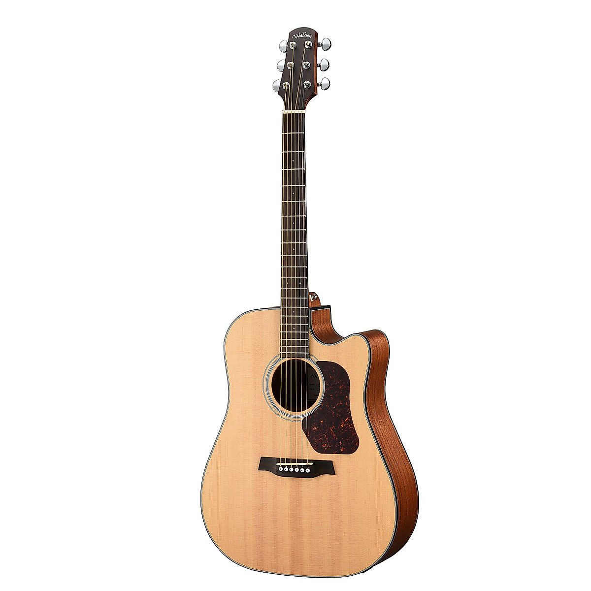 Walden D550CE W/Gig Bag Natura Solid Spruce Top Dreadnought Acoustic Cutaway-Electric Guitar - Open Pore Satin Natural