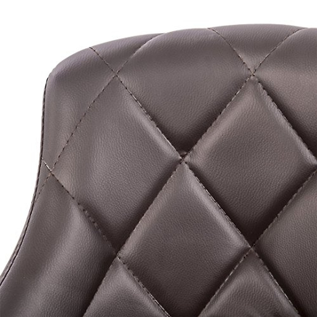 Ergonomic Design Bar stool Adjustable Hydraulic 360 Degree Swivel Stable Steel Frame Hight Density Cushion Seat Kitchen Dining Chair Pub Stool - Set of 2 Brown #1953