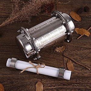 Dinikally Personalized Engraved Time Capsule Custom Waterproof Stainless Steel Container (10.2 inch)