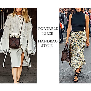 Crossbody Bag for Women Leather Handbag Shoulder Bag Vintage Top Handle Tote Purses (Coffee)