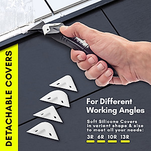 2FEEX Caulking Tool Set - 3-in-1 Silicone Caulk Finishing & Removal Tools, 10-in-1 Multifunction Putty Knife - Sealant Scraper & Grout Remover - Professional Kit for Bathroom, Kitchen, Sink, & Shower