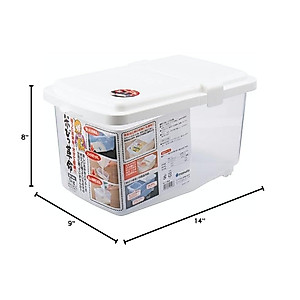 JapanBargain, Japanese Plastic Kome Bitsu Raw Rice Food Storage Container (11 LBS)