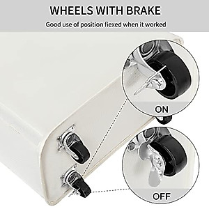 Chrislley Slim Laundry Hamper with Lid Narrow Laundry Basket with Handle Rolling Laundry Basket with Wheels(Beige）