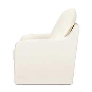 NAMESAKE Reese Slipcover Swivel Glider, Ivory Eco-Linen