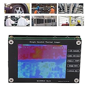 Thermal Imaging Camera, 40℃ to +300℃, 8Hz, Digital Handheld Thermal Imaging Devices, with 2.8in LCD Screen, 320 X 240, Multifunctional Infrared Camera, Built in Memory, 600mAh