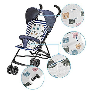 BZ Baby Seat Pad for Stroller, 3D Mesh Cooling Anti-Slip Hydro Gel Material Baby Seat Liner Double Sides Use Cushion Liner for Baby Stroller