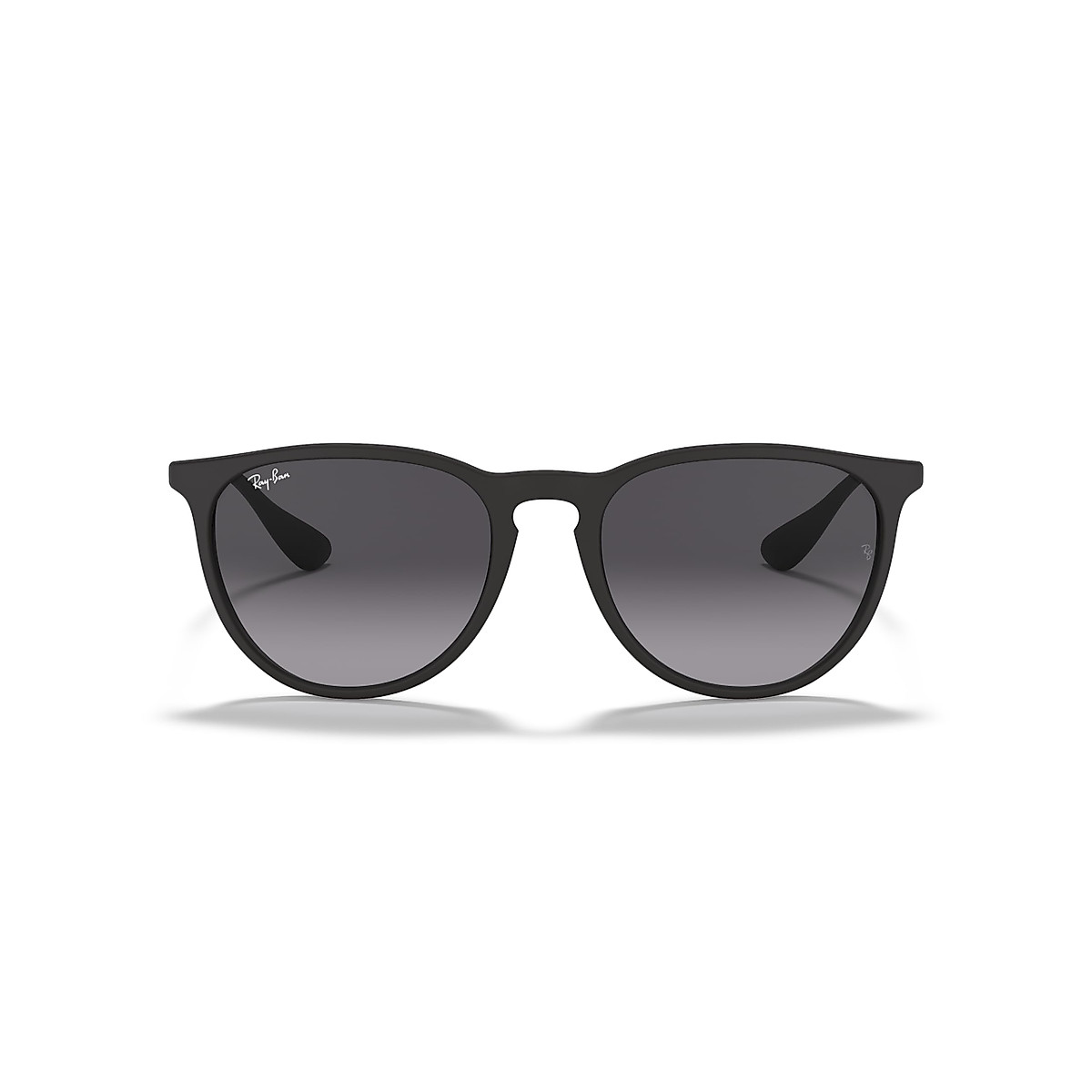 Ray-Ban Woman Sunglasses Rubber Black Frame, Grey Gradient Lenses, 54MM
