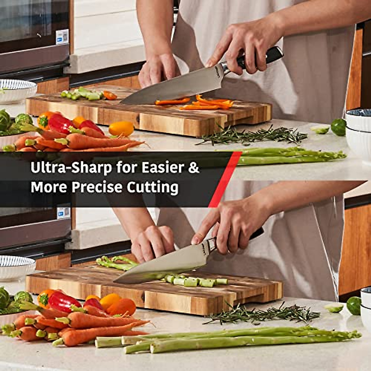 Lichamp Chef Knife, 8 inches Chefs Knife with Professional Forged Stainless Steel Blade and Riveted Handle