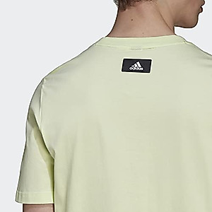 adidas Men's Future Icon Three Bar Tee, Almost Lime, Medium