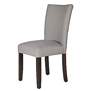 HomePop Parsons Classic Upholstered Accent Dining Chair, Single Pack, Grey