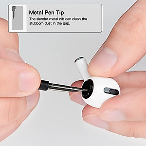 PZOZ Cell Phone Cleaning Kit for AirPods Pro/Pro 2nd/iPhone, 3 in 1 Cleaner Tool Accessories fit for Headphone, iPad Jack Lens, Charger Port Hole Plug, Speaker, Earbuds, Samsung Earphones (White)