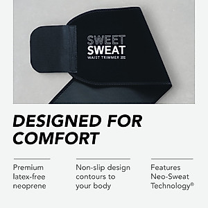 Sports Research Sweet Sweat Waist Trimmer, Yellow, X-Large