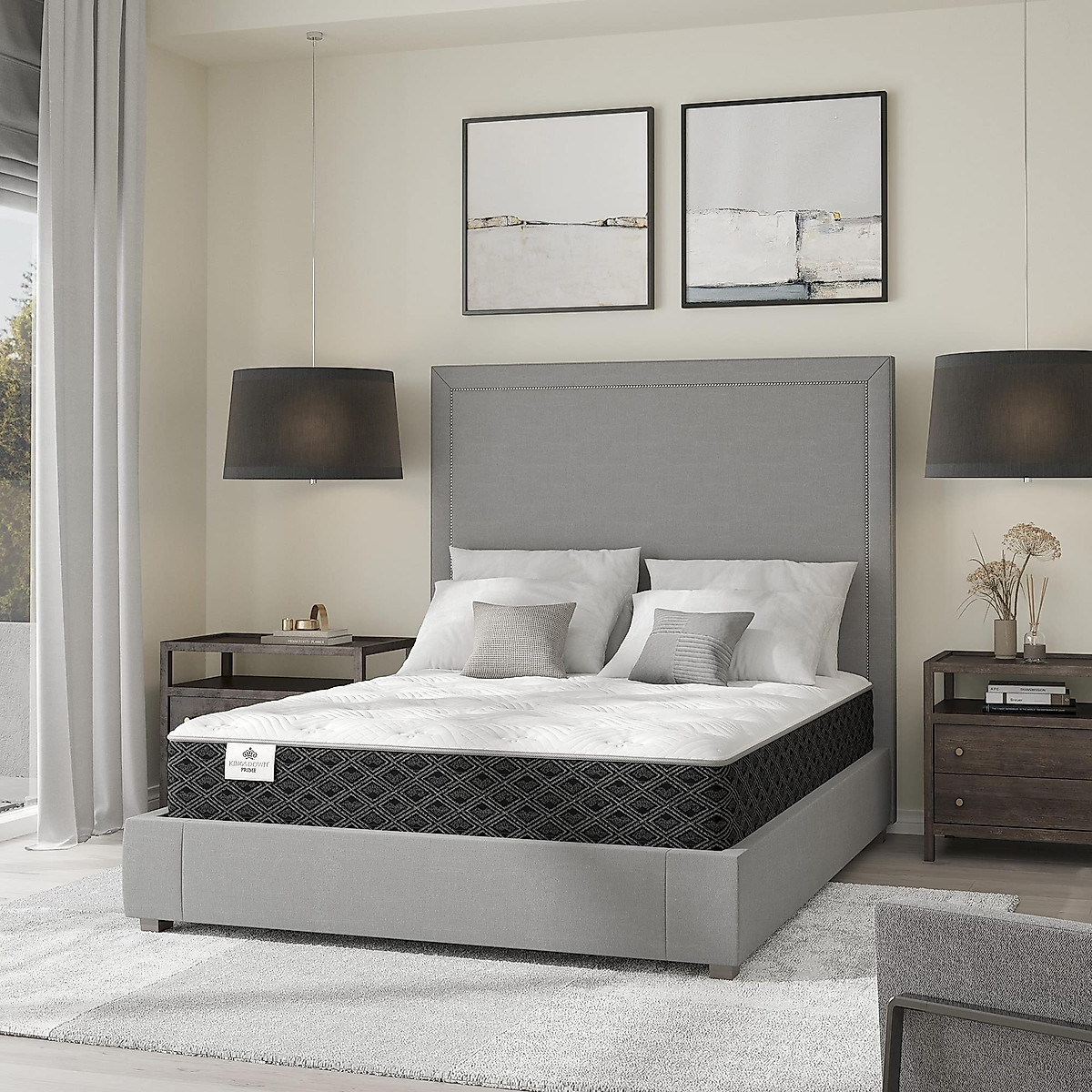 Kingsdown Cushion Firm Innerspring Mattress Twin, Cooling Gel Foam Layer Multi-Layered Comfort Cool Sleep Quilted Top Luxury Mattresses 12-Inch, Prime Owington