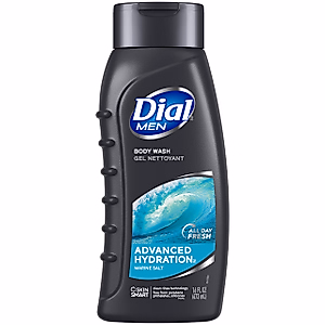 Dial Men Body Wash, Advanced Hydration, 16 fl oz (Pack of 6)