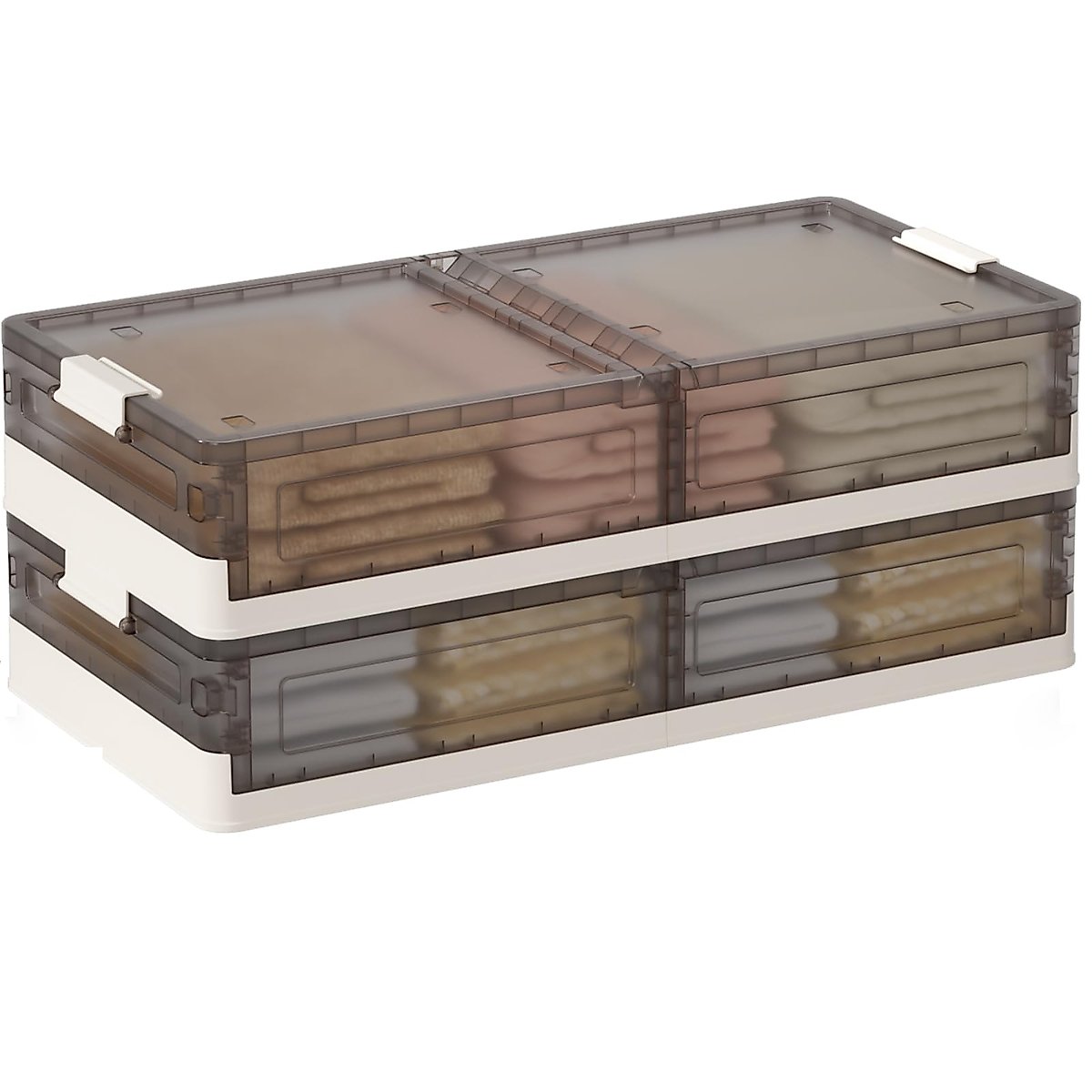 Under Bed Storage Containers, Stackable Under Bed Rolling Storage Plastic Containers, 11.5Gal Storage Bins with Wheels, Multi-purpose Storage Bins with Lids for Clothes, Shoes, And Duvets