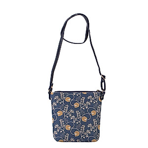 Signare Tapestry Small Crossbody Bag Sling Bag for Women with Jane Austen Design (SLING-AUST)