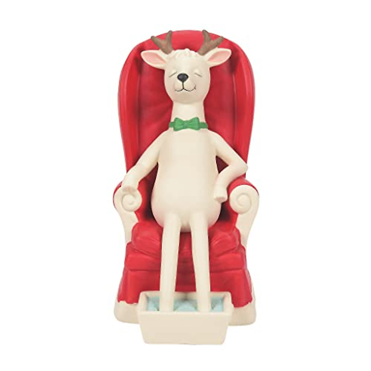 Department 56 Snowbabies Christmas Memories Santa's Reindeer Rest and Relaxation Figurine, 5.35 Inch, Multicolor
