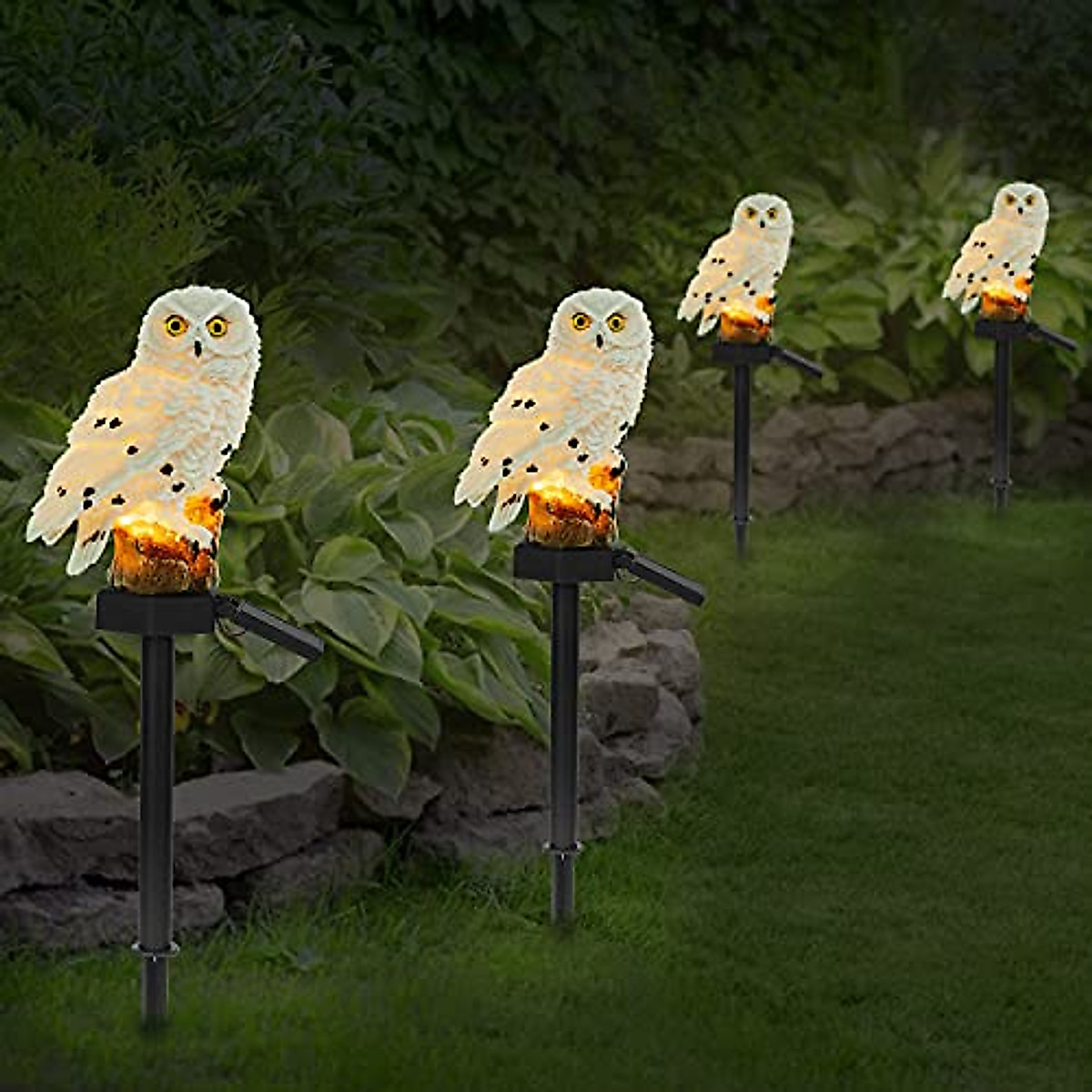 Owl Solar Garden Light - IP65 Waterproof Decorative with Stake for Outdoor Yard Pathway Outside Patio Lawn Decor Scare Birds Away