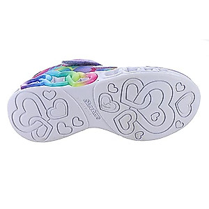 Skechers Kids Girls Infinite Heart Lights Sneaker, Lavender/Multi, 12 Little Kid