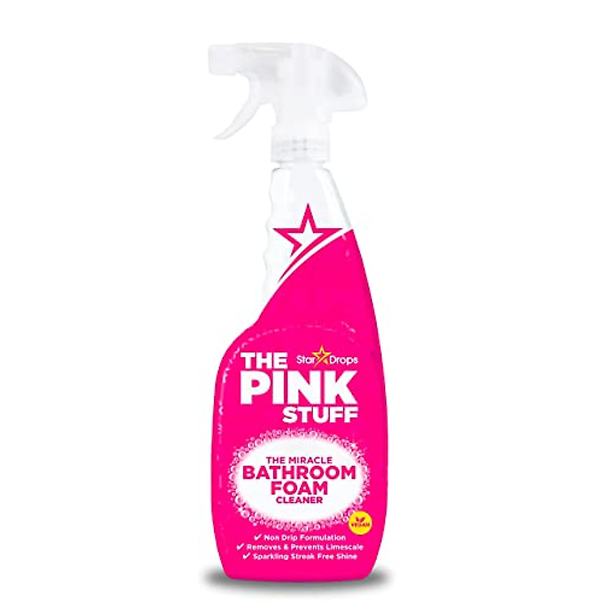 Stardrops - The Pink Stuff - The Miracle Cleaning Paste, Multi-Purpose Spray, Bathroom Foam Spray, Window & Glass Cleaner, and Cream Cleaner Bundle