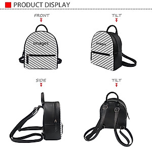 Forchrinse White Red Dog Paw Print Mini Backpack,Small PU Leather Backpack Lightweight Travel Rucksack for Adults