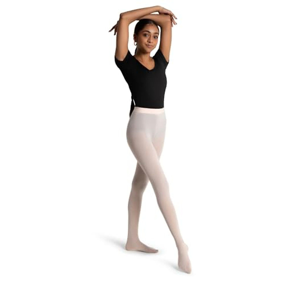 Capezio womens Studio Basics Footed tights, Ballet Pink, Small-Medium US