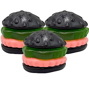 SpongeBob SquarePants Naughty List Coal Krabby Patties for Christmas, Nostalgic Gummy Candies Individually Wrapped for Holiday Stocking Stuffers, Pack of 3