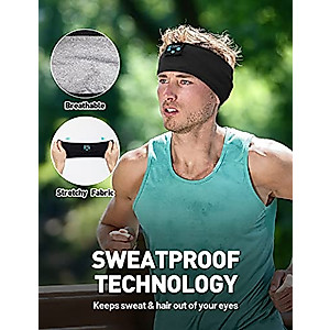 Voerou Sleep Headphones, Bluetooth Sleeping Headphones Sports Headband with Ultra-Thin Speakers, Headphones for Sleeping,Side Sleepers, Running, Workout, Travel, Yoga, Insomnia, Meditation