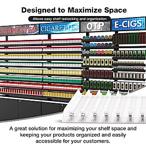 NEXTLEVEL FIT Pack of 3 Dividers for Shelf Pushers - Hardware Accessories for Smoke Shop, Convenience Store - Drink, Box & Cigarette Display Dispenser Organizer - for Gondola Shelves 15" & Above