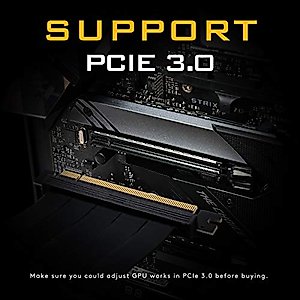 EZDIY-FAB Vertical Graphics Card Holder Bracket Support with Multi-Angle,GPU Mount,Video Card VGA Support Kit with PCIE3.0 Riser Cable- Black