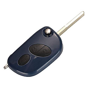 WOLDce Flip Remote Key Shell Replacement 3 Buttons Keys Case Fob,for Maserati Gran Turismo QUATTROPORTE, Blue