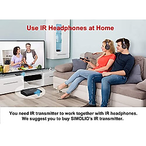 SIMOLIO IR Car Headphones Compatible with GMC Yukon Chevy Suburban Cadillac Escalade Jeep Commander Buick Terraza 2002 2003 2004 2005 2006 2007 2008 2009 2010 2011 2012 2013 2014 2015 2016 w/EVA Case
