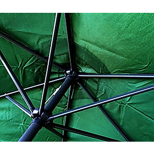 BELLRINO DECOR Replacement Hunter Green STRONG & THICK Umbrella Canopy for 9ft 6 Ribs (Canopy Only)