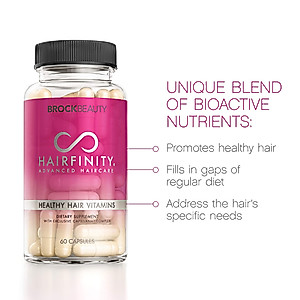 Hairfinity Hair Vitamins, Shampoo, and Conditioner - Biotin Growth Formulas for Damaged, Dry, Curly, or Frizzy Hair