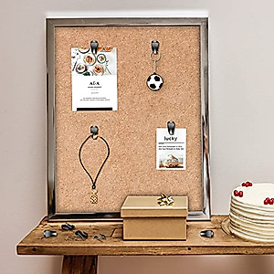 AIEX 10pcs Cubicle Hooks for Fabric Walls, Metal Push Pin Hooks Office Shelf Accessories Hanging Supplies Coat Clips Hanger Nails for Picture Clock Photo Frame Keychain (Black)