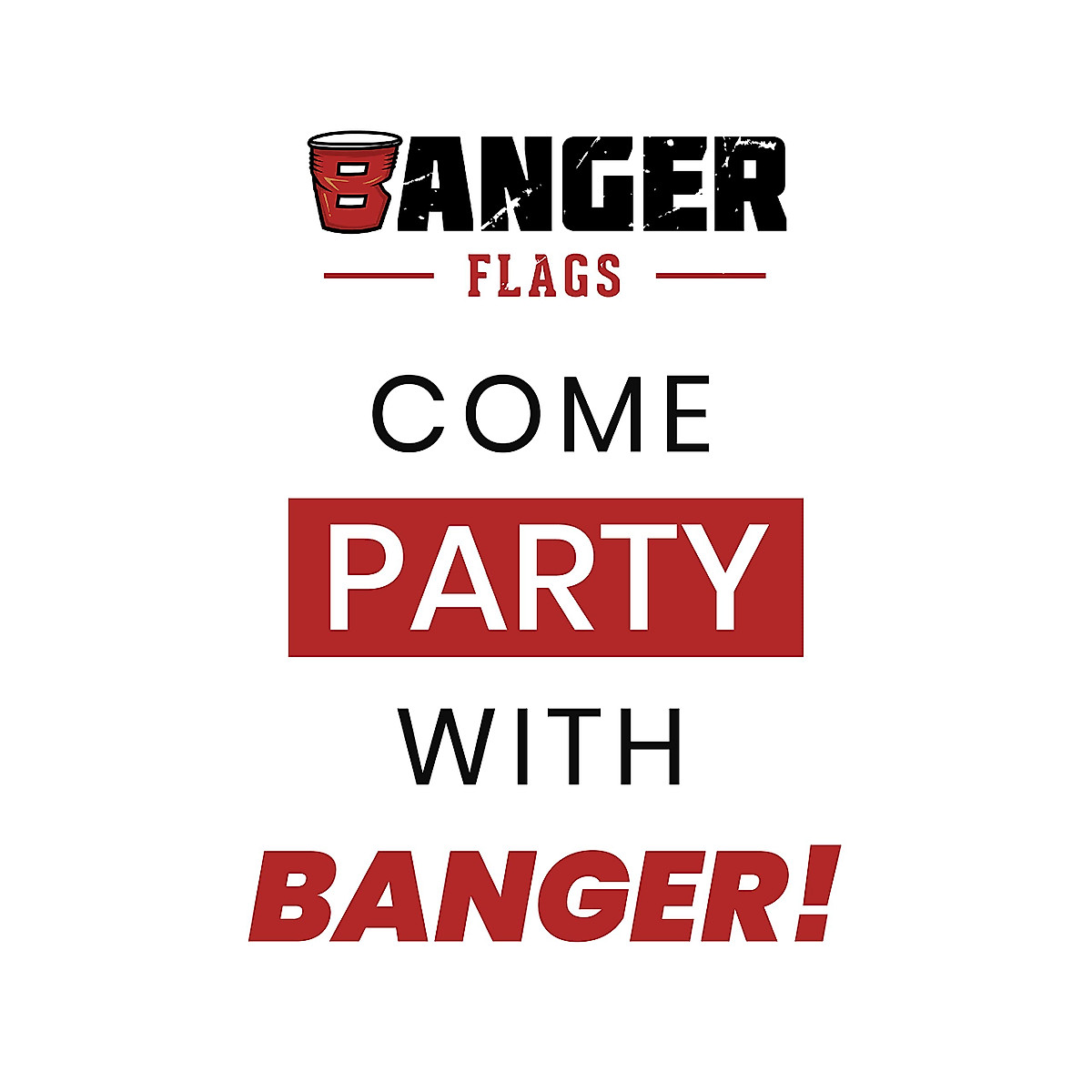 Banger - LGBT - Liberty Guns Beer Tits Motivational Inspirational Office Gym Wall Dorm Decor Design on a 3X5 Feet Flag with 2 Grommets for Easy Outdoor Hanging. Authentic BANGER FLAG