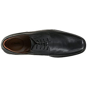 Clarks mens Tilden Walk Oxford, Black Leather, 10.5 US