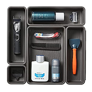 Copco Basics Interlocking Bin Set, 8-Piece, Charcoal Gray