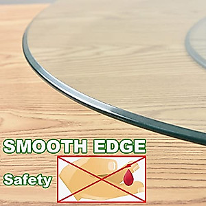 30 Inch Glass Lazy Susan Turntable, Clear Round Tabletop Rotating Serving Tray, Large Dining Table Tray Tabletop Organizer,Aluminum Alloy Bearing, Silent