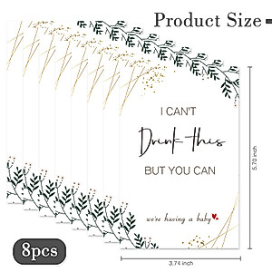 Pregnancy Announcements Wine Labels, ● 8 PCS ● Baby Announcement Wine Labels, Pregnancy Announcement for Aunties, Pregnancy Reveal for Friends, Pregnancy Announcement for Grandparents