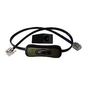 Power Button On/Off Disconnect Switch for Telephone Land Line Phone Cord Cable