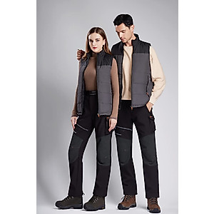 Axnol Heated Pants with 20000mAh Battery Pack Electric Heated Snow Hiking Pants Winter Softshell Outdoor Trousers (XL, Black)