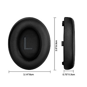 ELZO Replacement Earpads Compatible for Bose NC700/Bose QuietComfort Ultra, Premium Softer Leather Cushions, High-Density Noise Cancelling Foam (Black)