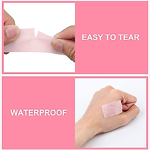 4pcs Eyelash Tapes, Reusable Silicone Non-Woven Fabric Lash Tape Eyelash Tape Breathable (Pink, 0.98 inch x 3.9 Yards)