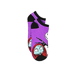 Disney The Nightmare Before Christmas Womens 6 pack Socks (9-11 Womens (Shoe: 4-10), Purple)