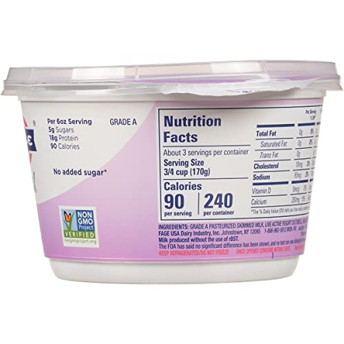 FAGE Total Greek Yogurt, 0% Nonfat, Plain, 16 oz