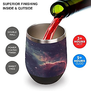 WYUSPGK 304 Stainless Steel Insulated Cup, Star Field Print Smooth Rim, Durable & Reusable - Perfect for Office, Home, And Travel