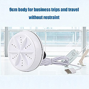 ODOORACT Ultrasonic Turbine Washing Machine - Portable Mini Ultrasonic Turbine Washing Machine with USB powered, Suitable for Apartment, Dormitory, RV, Shoes Washer (2 in 1)